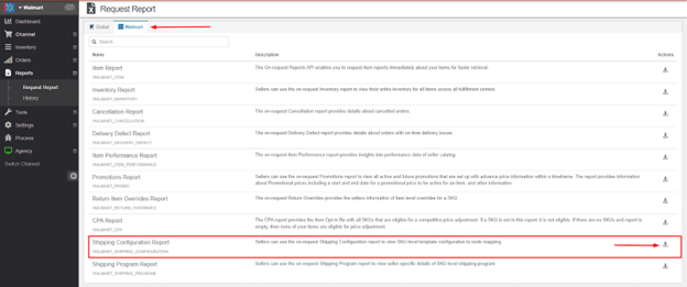 How to Download Walmart Shipping Configuration Report through ...